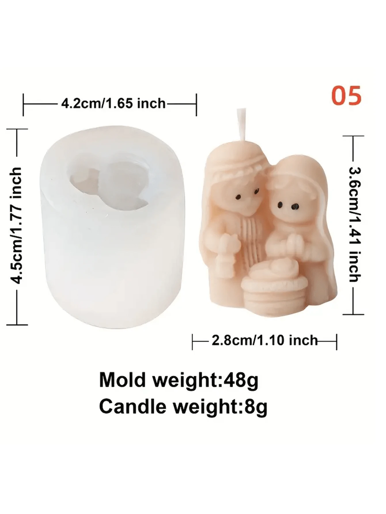 Flexible Silicone Resin Molds For Aromatherapy Candles - Cartoon Family ...