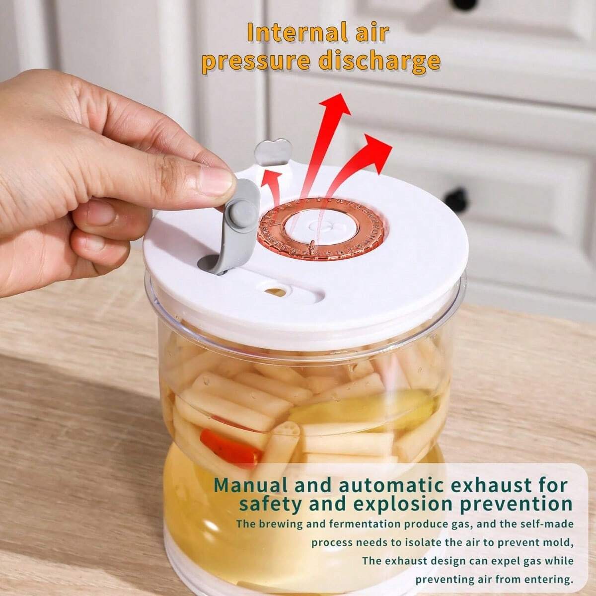 Pickle Jar With Strainer Flip 38oz Pickle Container Olive Hourglass ...