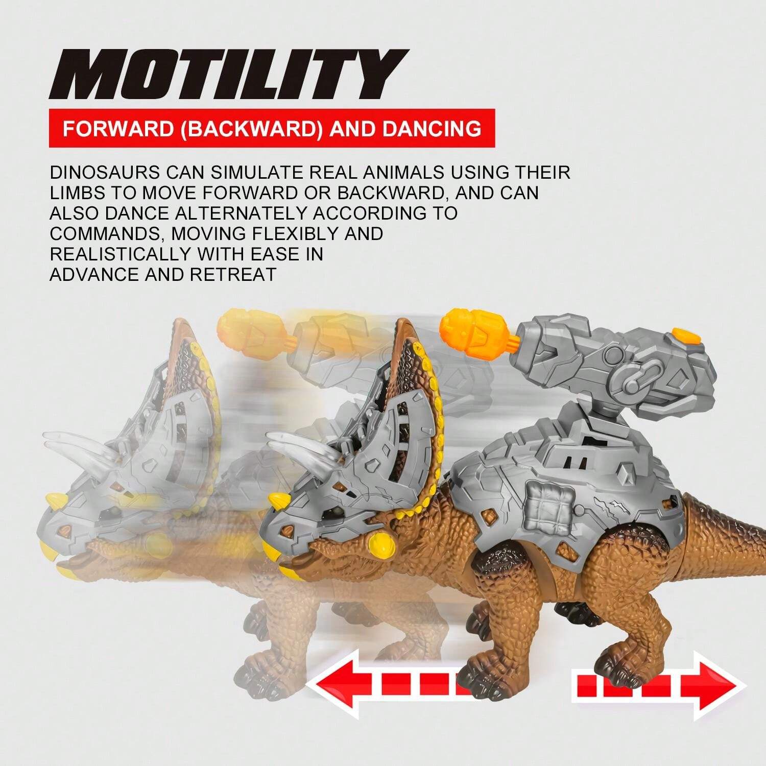 1pc Remote Control Mecha Triceratops With 1 Detachable Cannon, 3 ...