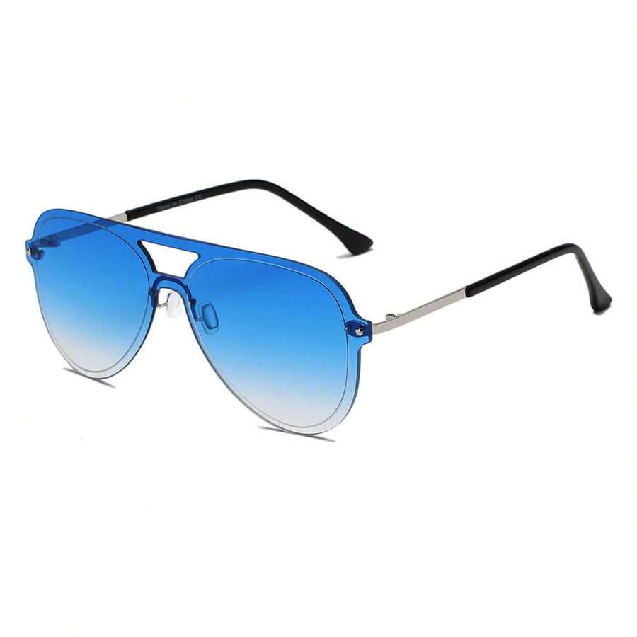 Sunglasses Flat Aviator Fashion Single Lens Unisex | SHEIN UK