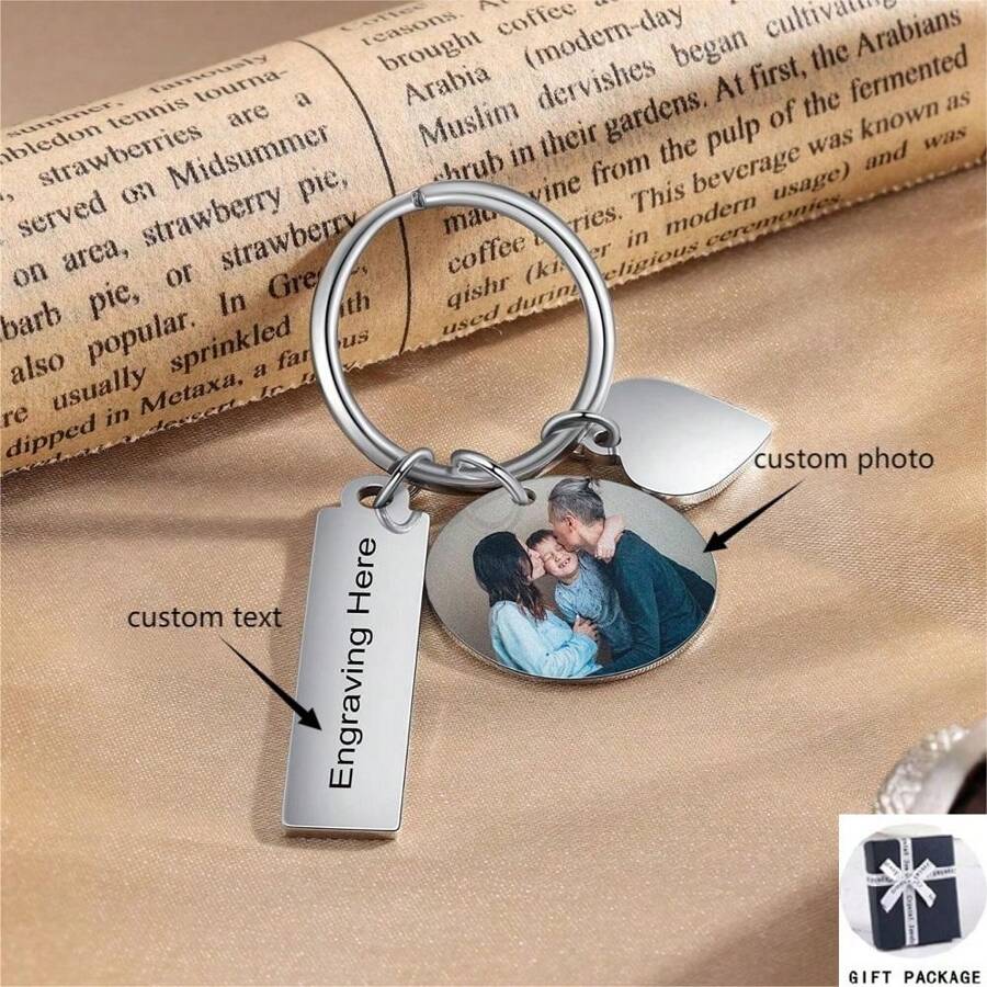 Custom Photo And Text Keychain, Best Choice For Anniversaries, Ideal ...