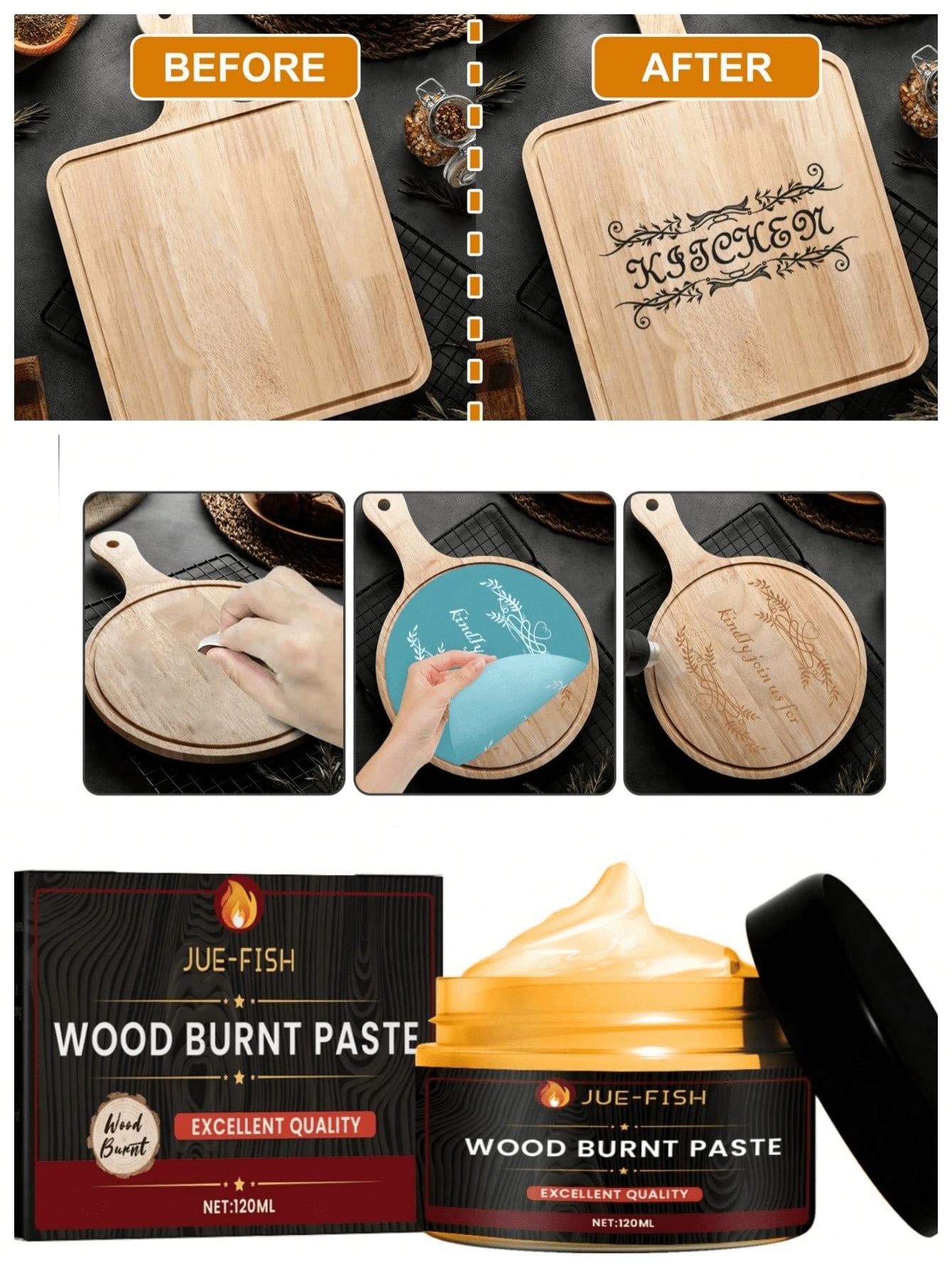 A Wood Burning Gel, Camping & Outdoor Wood Material Igniter Gel For DIY ...