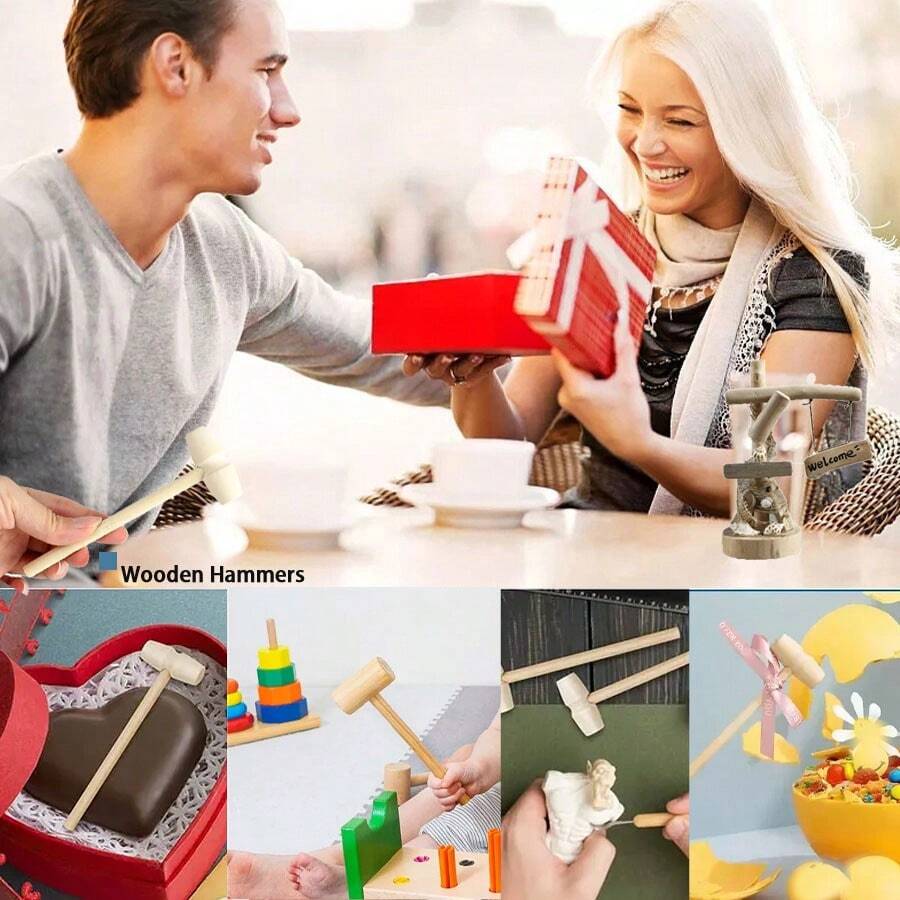 5pcs Star-Shaped Mallet Wooden Hammer For DIY Building Blocks, Seafood ...