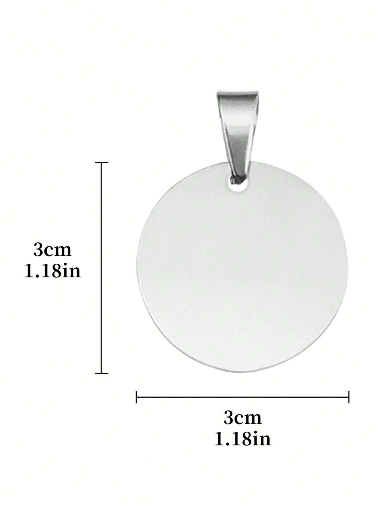 1 szt. Spersonalizowany okrągły identyfikator zwierzęcia ze stali ...