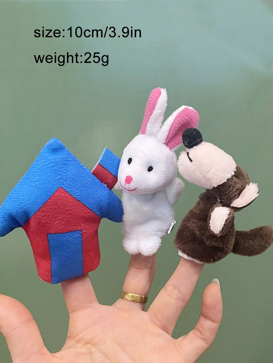 1 Pack Of 3 New Style Cartoon Animal Plush Toys: Big Grey Wolf And ...