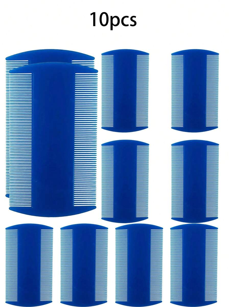 2pcs/3pcs/5pcs/10pcs Multi-Color Fine-Tooth Hair Combs, Double-Sided ...