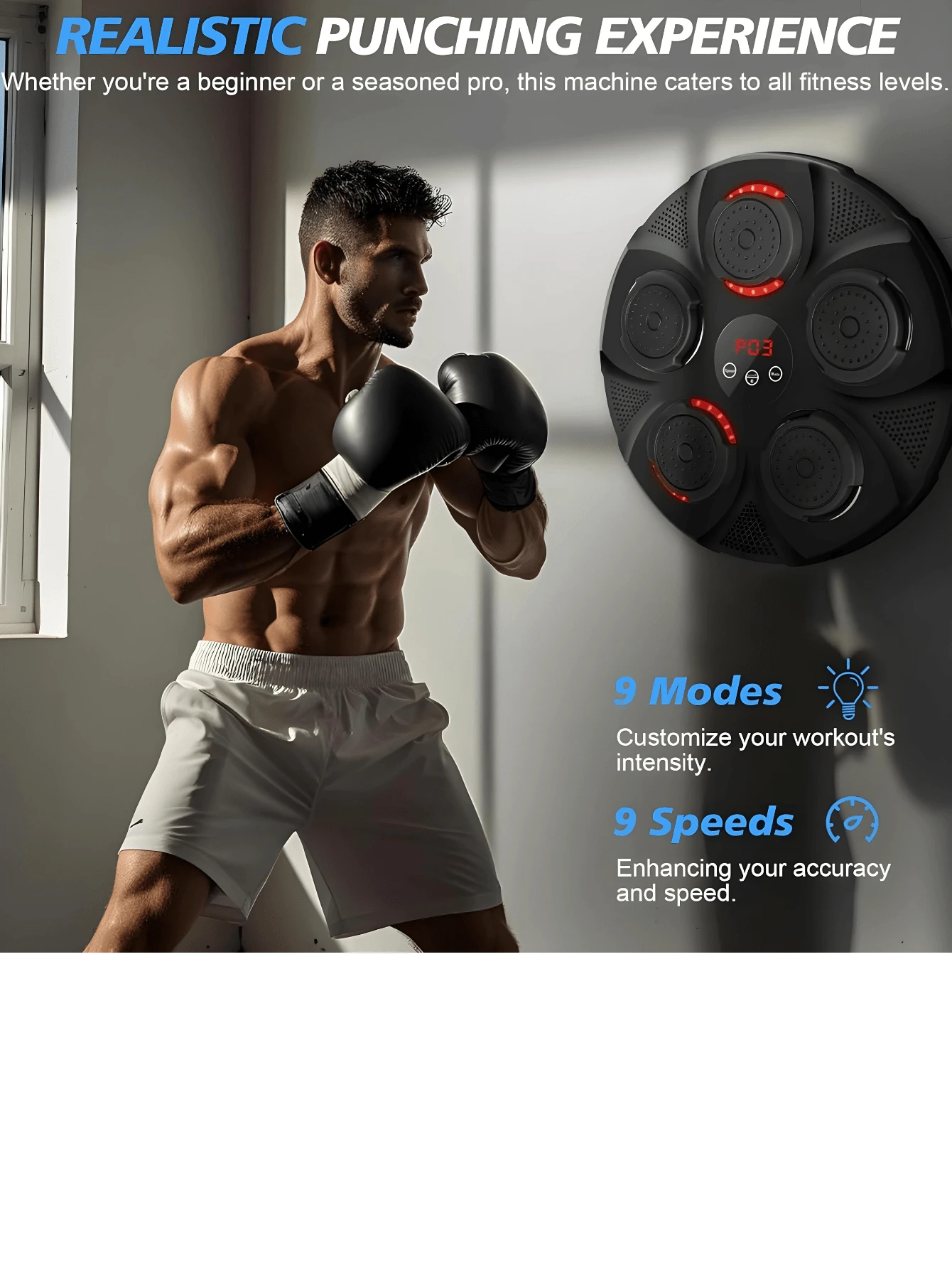Music Boxing Machine, Boxing Machine Wall Mounted Music With Smart ...