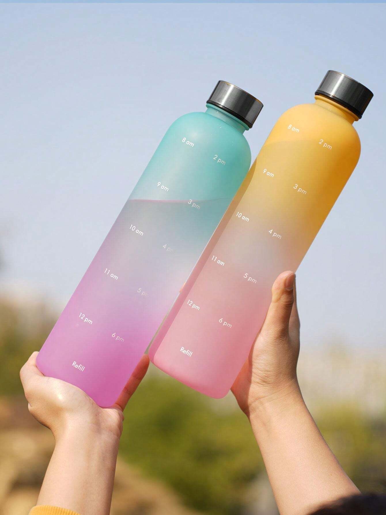 1pc 1000ml Sports Outdoor Camping Water Bottle, Portable Large Capacity ...