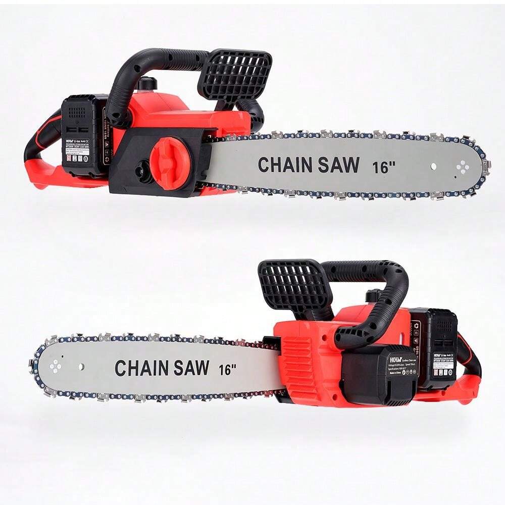 16-Inch Cordless Brushless Electric Chainsaw With Dual Battery Pack ...