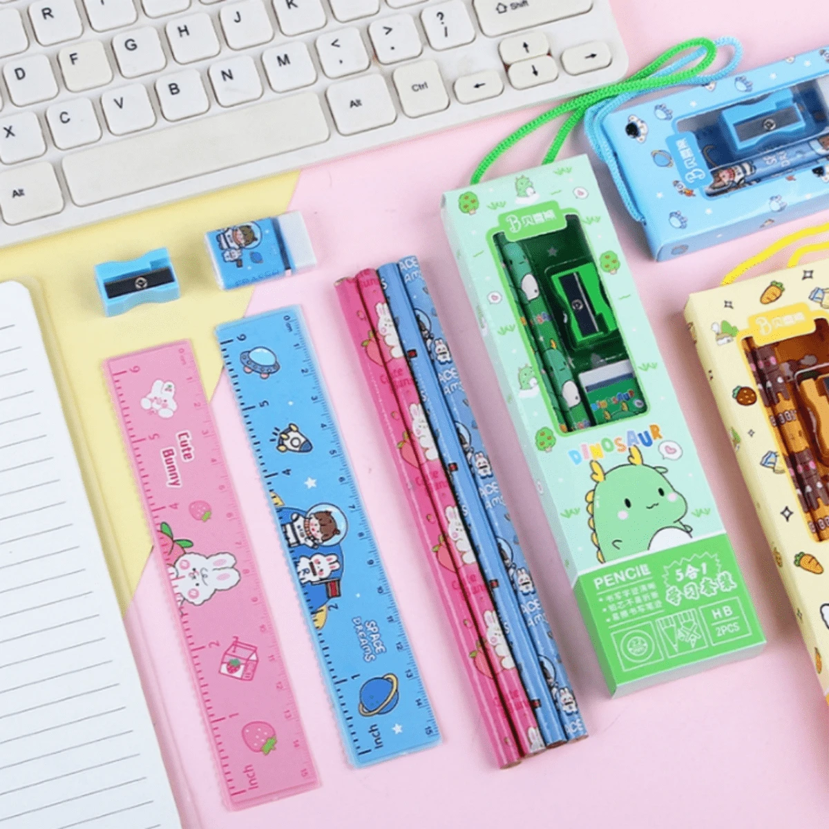 Cute Stationery Pencil Set For Students Back To School Supplies Kit ...