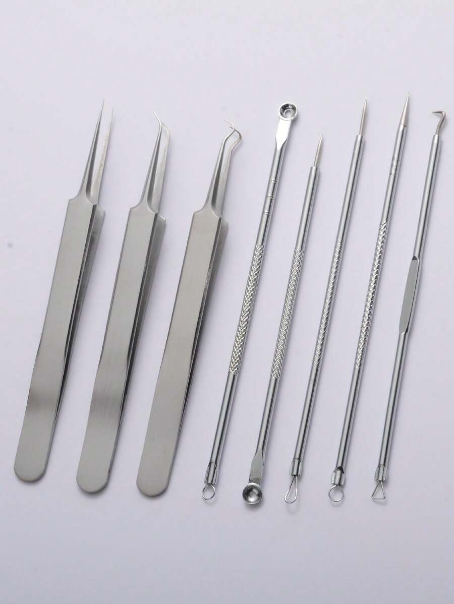 Juego de herramientas de eliminación de acné de acero inoxidable con ...