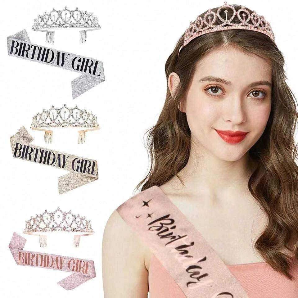 Conjunto de disfraz de princesa para cumpleaños que incluye corona de ...