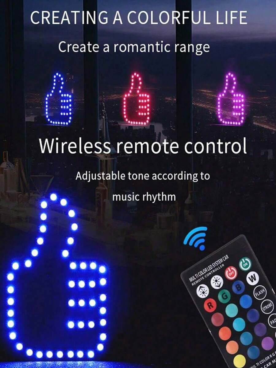 Luz de dedo LED con iluminación remota, luz con gesto de mano en el ...