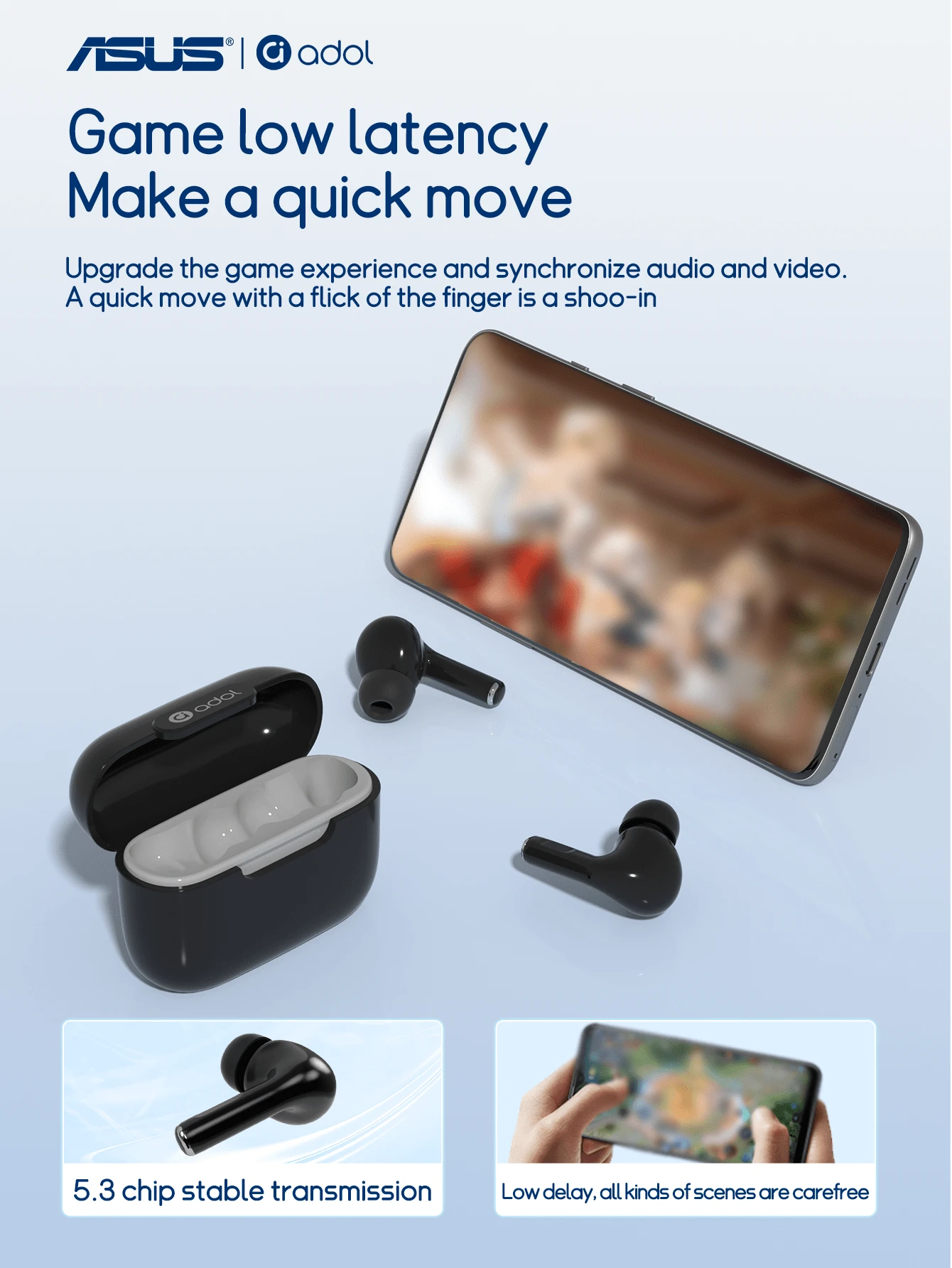 Asus TWS Auriculares inalámbricos verdaderos intrauditivos con conexión ...