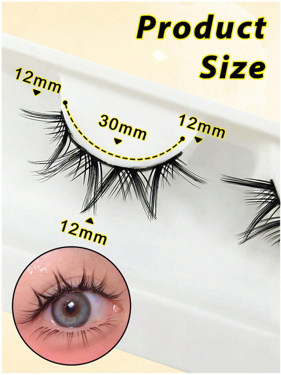 7 Pairs Wiapy Faux Mink Lashes Wet Manga Lashes Look Japanese Style ...