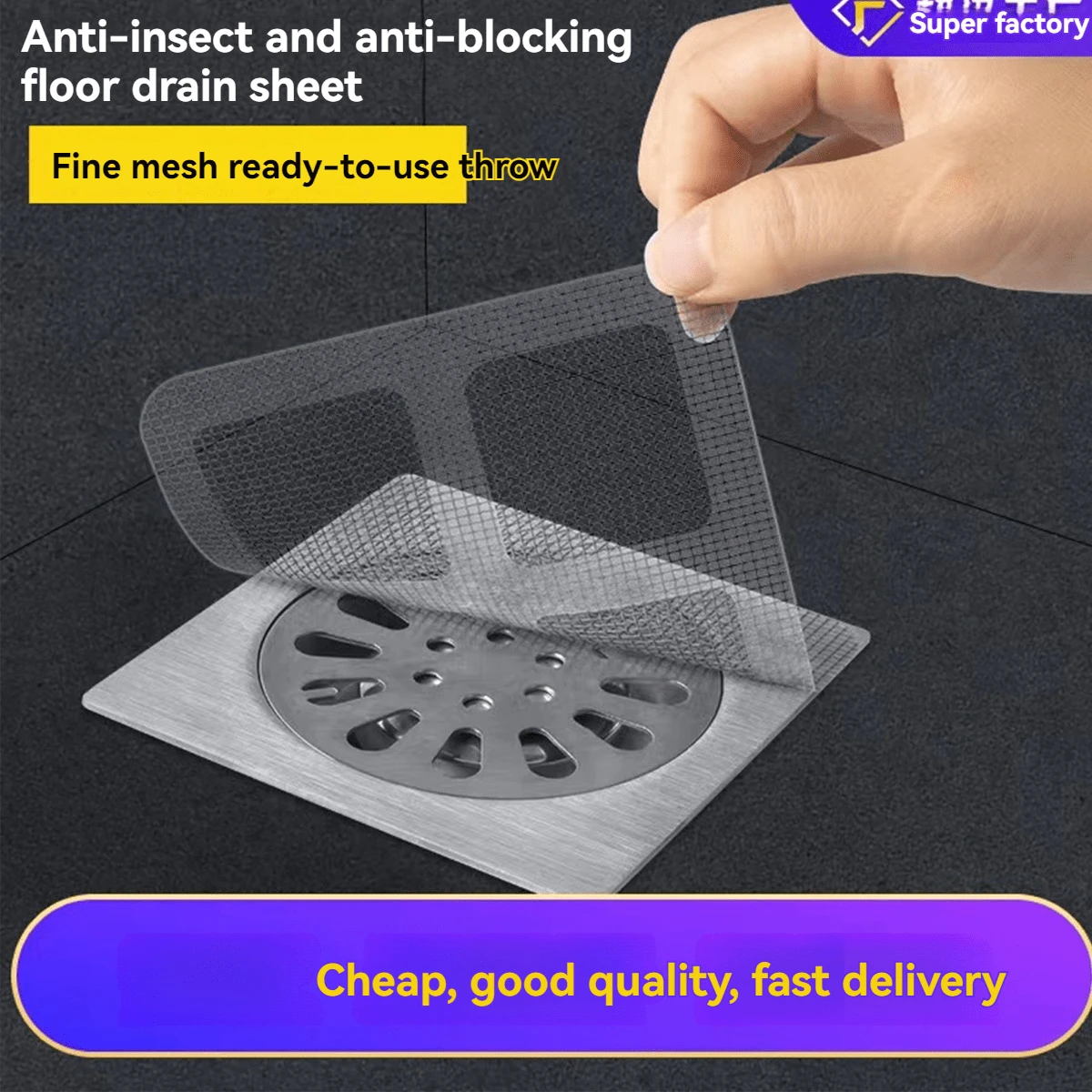 10pcs Disposable Drain Sticker For Kitchen And Bathroom, Anti-Blockage ...