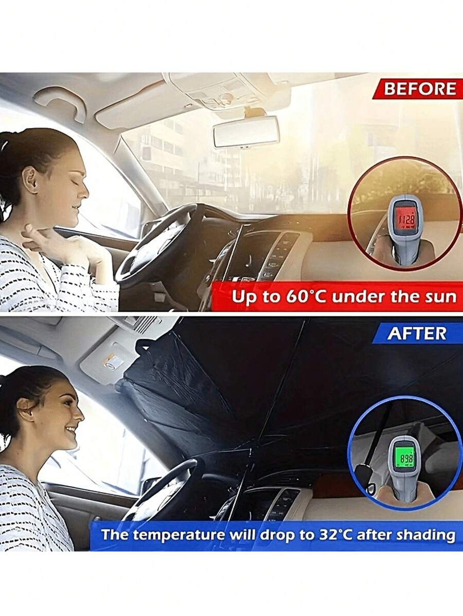 Protect Your Car From The Sun With This Portable Foldable Car ...