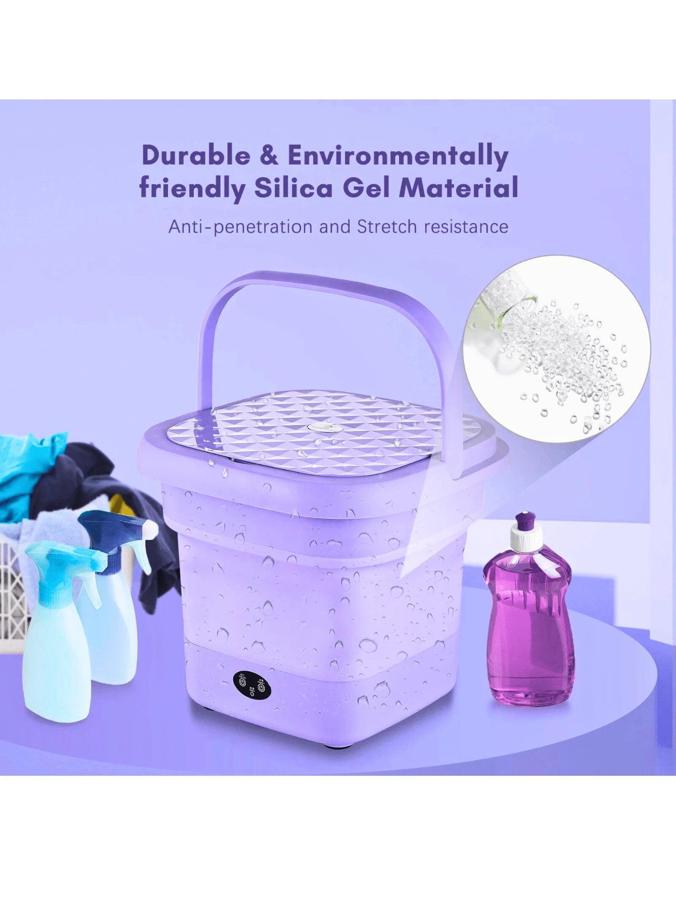 A Portable Washing Machine, 9-Litre Folding Mini Washing Machine Deep ...
