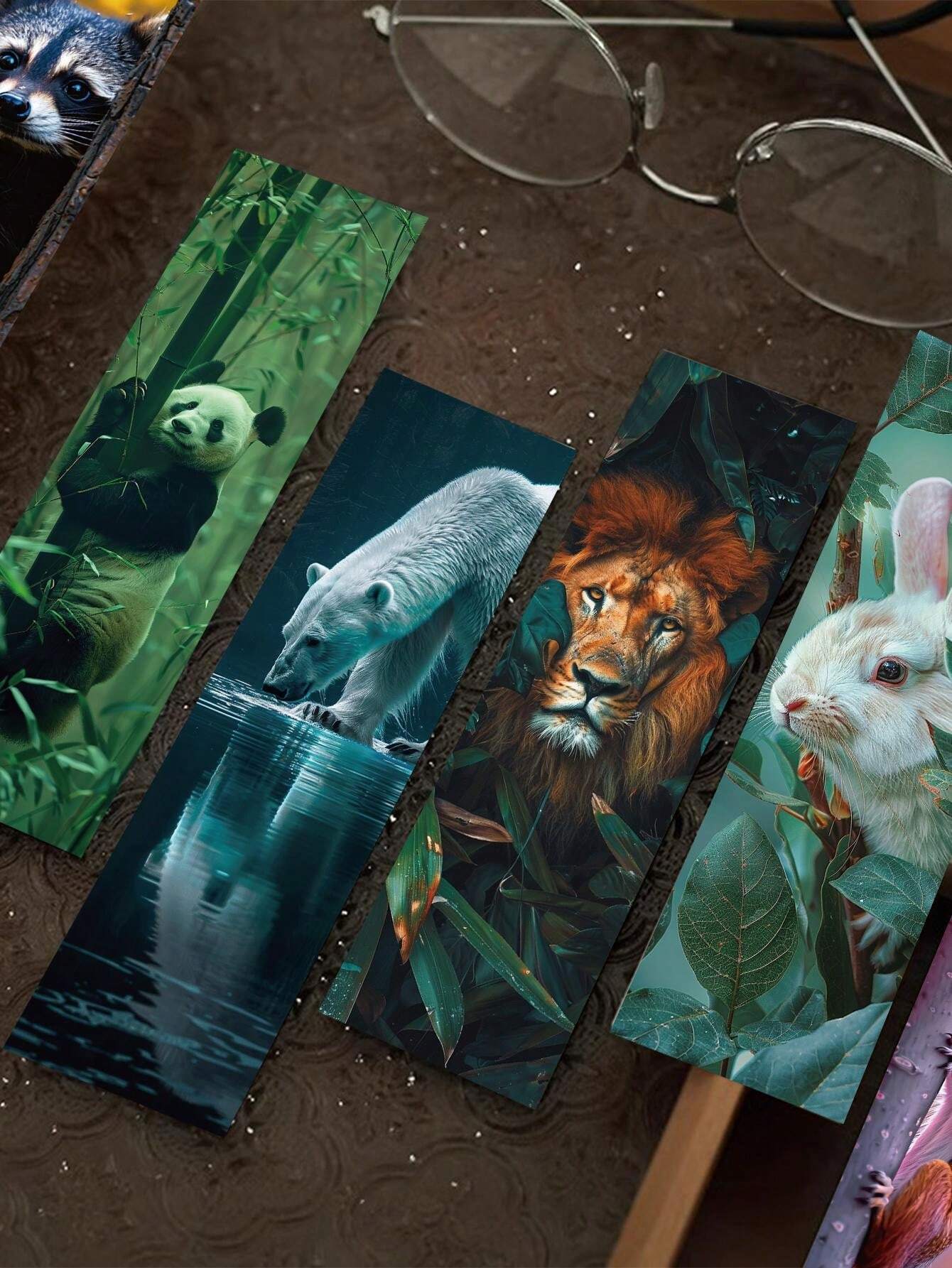 Conjunto de 30 piezas de marcapáginas con tema de animales, tigre león ...