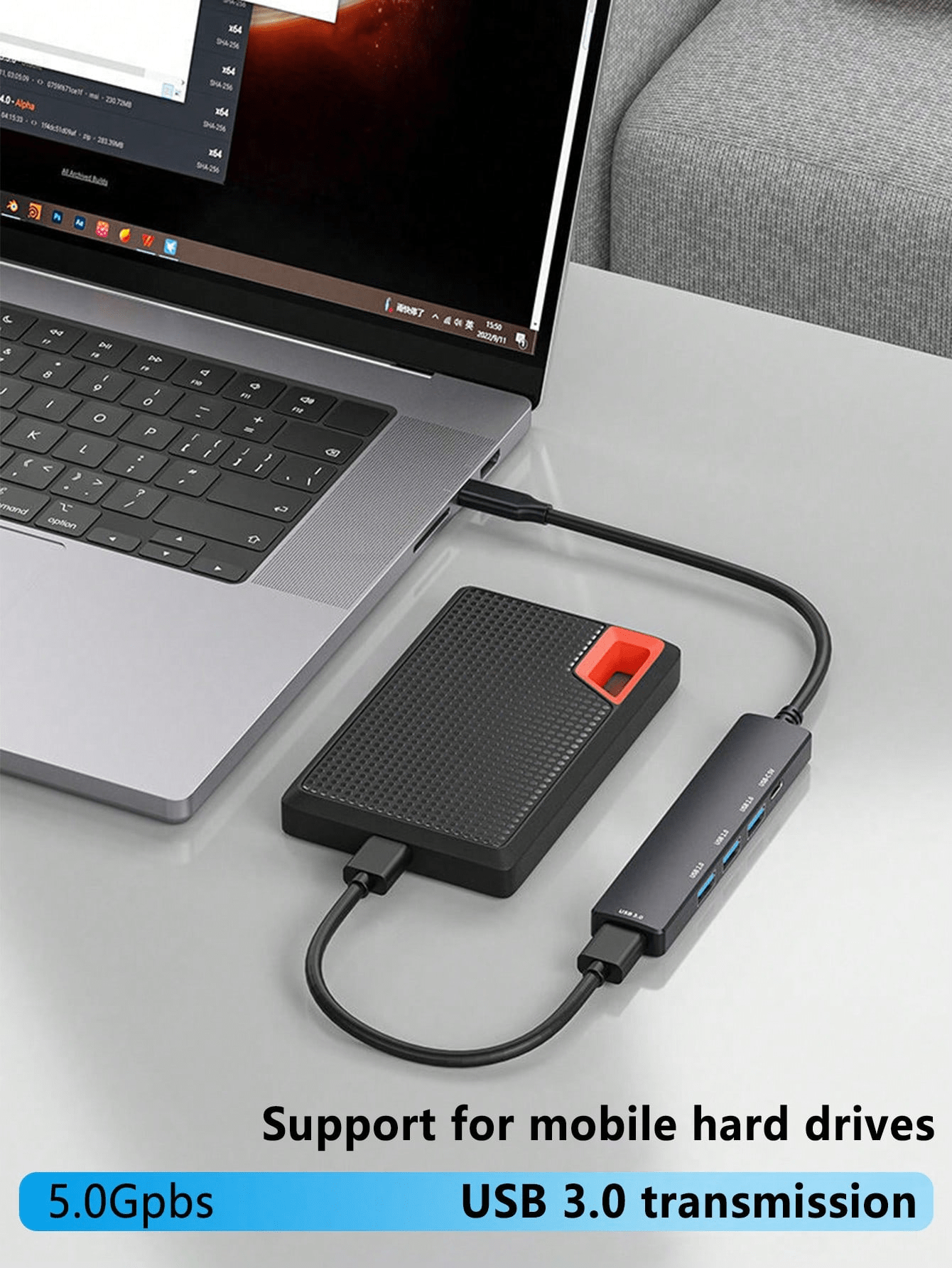 USB Converter Hub Extender, Type-C ถึง USB Expansion Dock, USB Flash ...