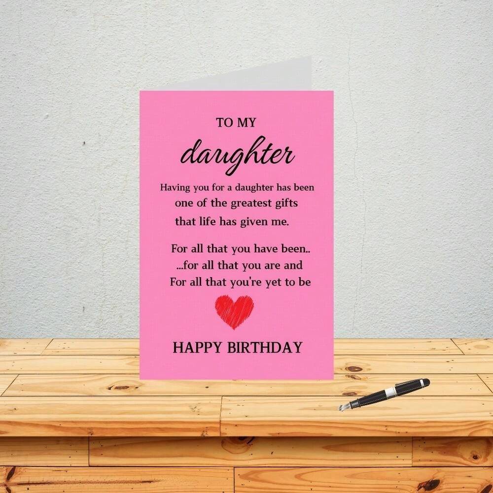 1pc Funny Birthday Card For Daughter, Best Birthday Gifts From Father ...
