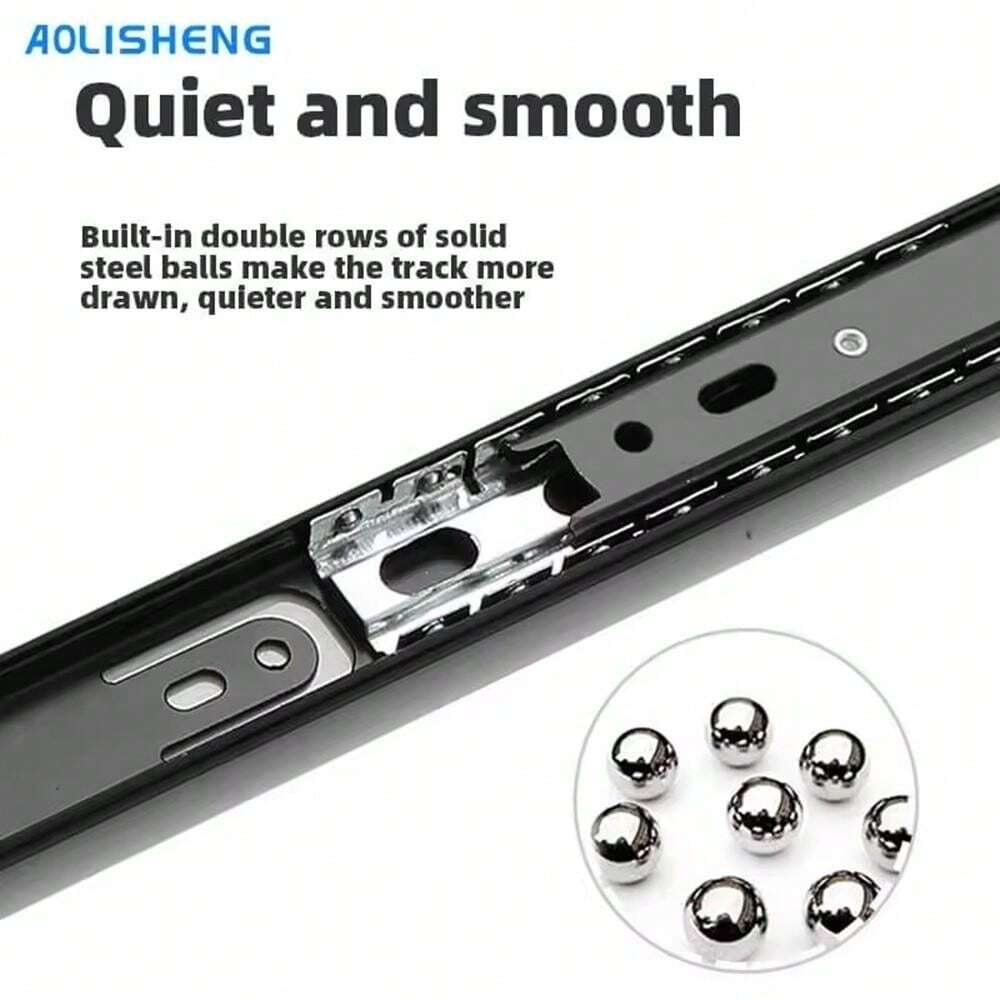 304 Stainless Steel 1.5cm Thick Extra Thick Three-Section Drawer Rail ...