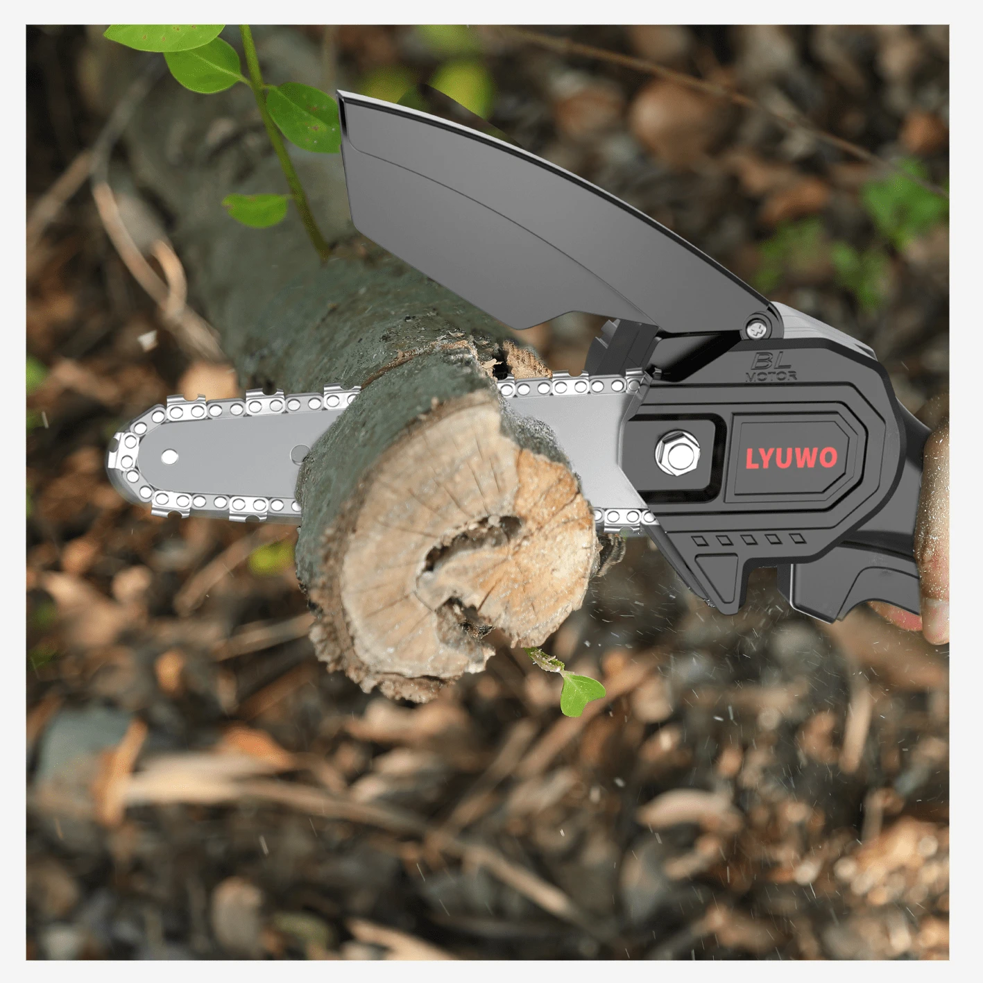 LYUWO Mini Chain Saw, 6-Inch Cordless Portable Handheld Battery Powered ...