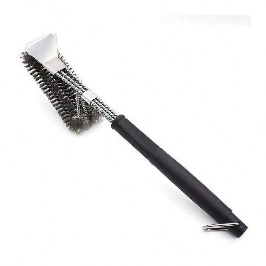 1pc Durable BBQ Grill Cleaning Brush With Stainless Steel Long Handle ...