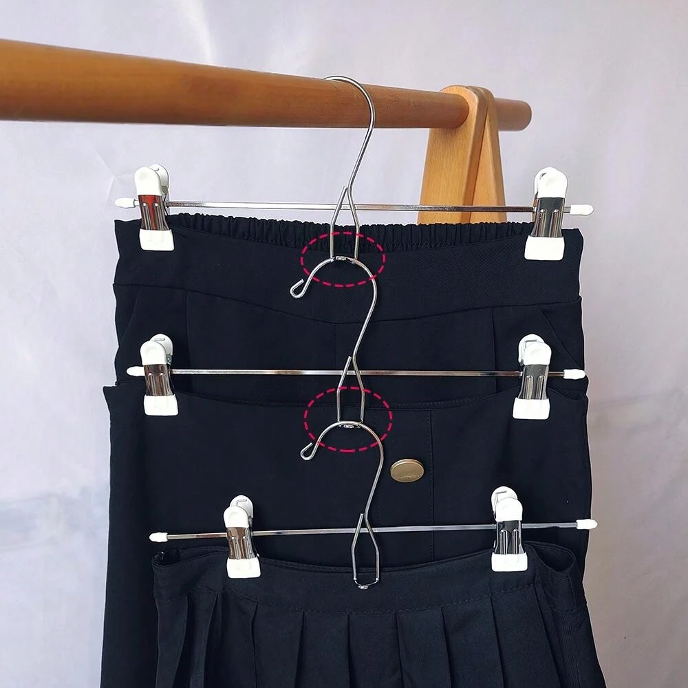 Gancho para falda de metal - Paquete de 20 ganchos para pantalones con ...