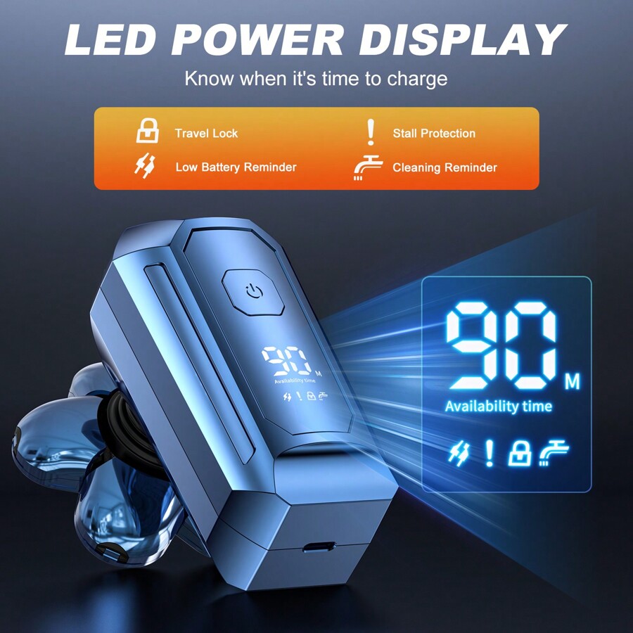 Head Shavers For Bald Men, 6D Detachable Mens Head Shaver Wet/Dry Electric Razor Bald Head ...