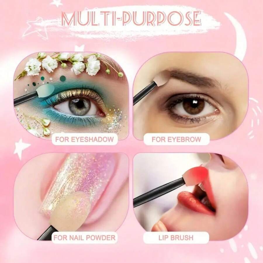 Cuttte 120PCS Disposable Dual Sides Eye Shadow Sponge Applicators With ...