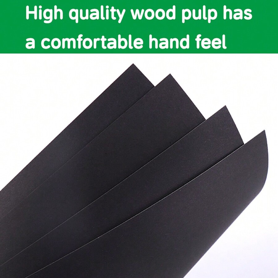 20 Sheets Of A4 Black Cardboard, Thick And Hard Handmade Paper, Photo ...
