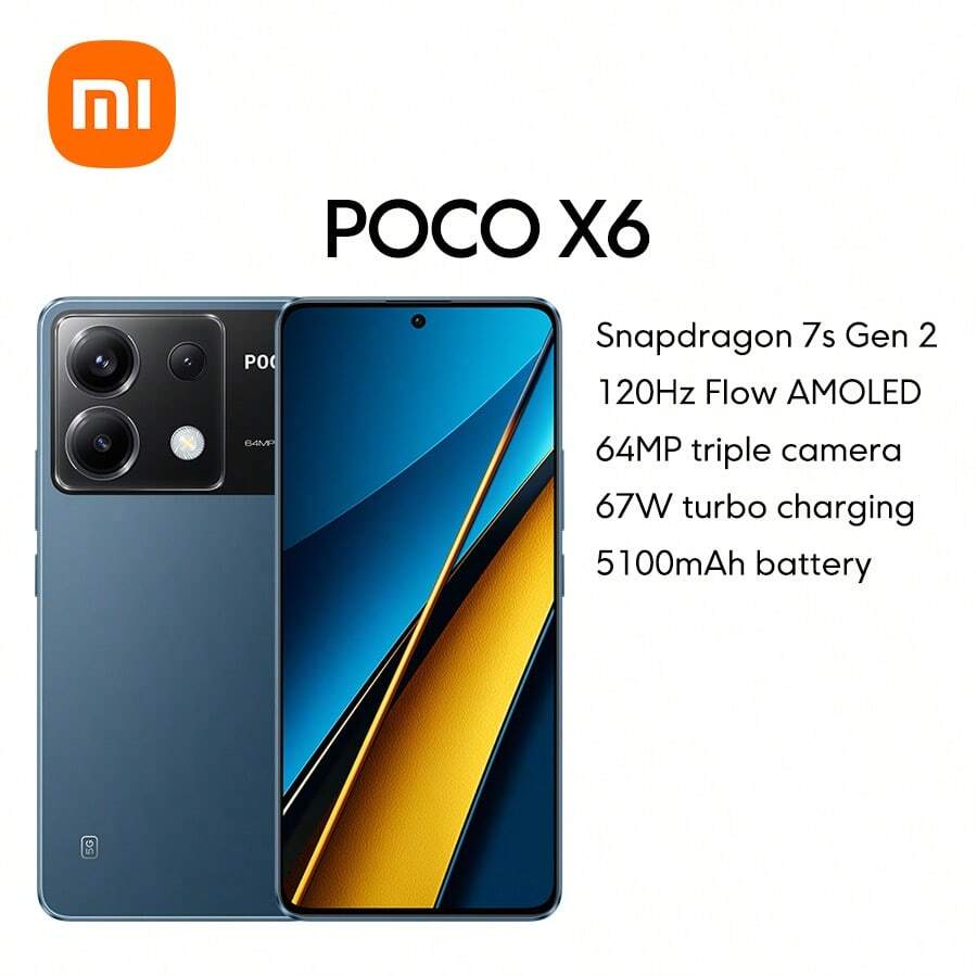 Global Version Xiaomi POCO X6 Smartphone NFC Powerful Snapdragon 7s Gen ...