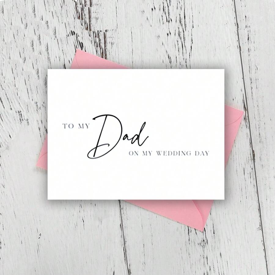 To My Dad On My Wedding Day Card, To My Dad Card, To My Father Card ...