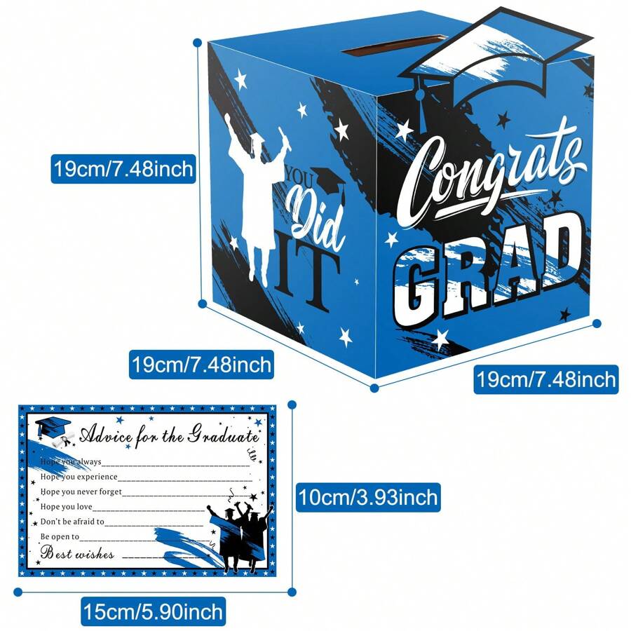 Graduation Card Box With 30 Graduation Advice Cards, Congratulation ...