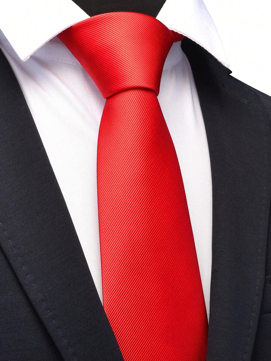 1pc Men's 160cm Extra Long & 8.5cm Extra Wide Red Twill Necktie ...