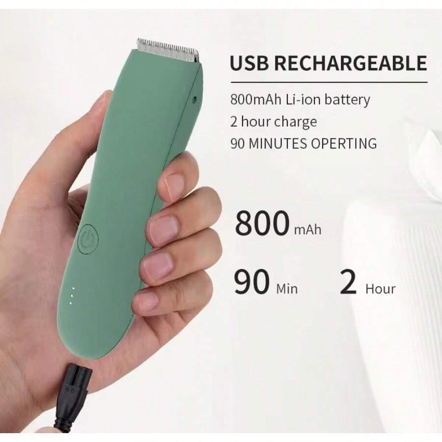 Electric USB Wireless Professional Body Groin Hair Trimmer Shaving ...