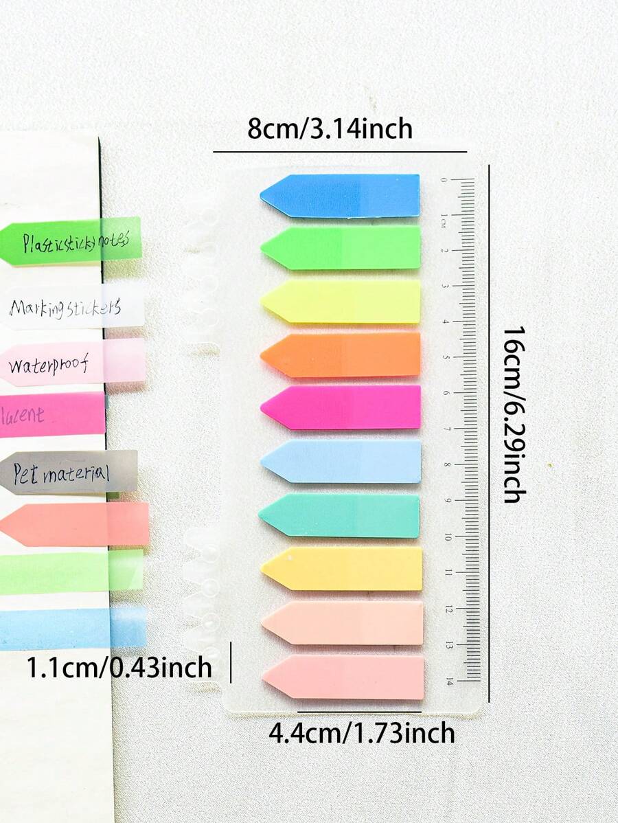 200 Sheets PET Arrow-Shaped Semi-Transparent Sticky Notes In Moroccan ...
