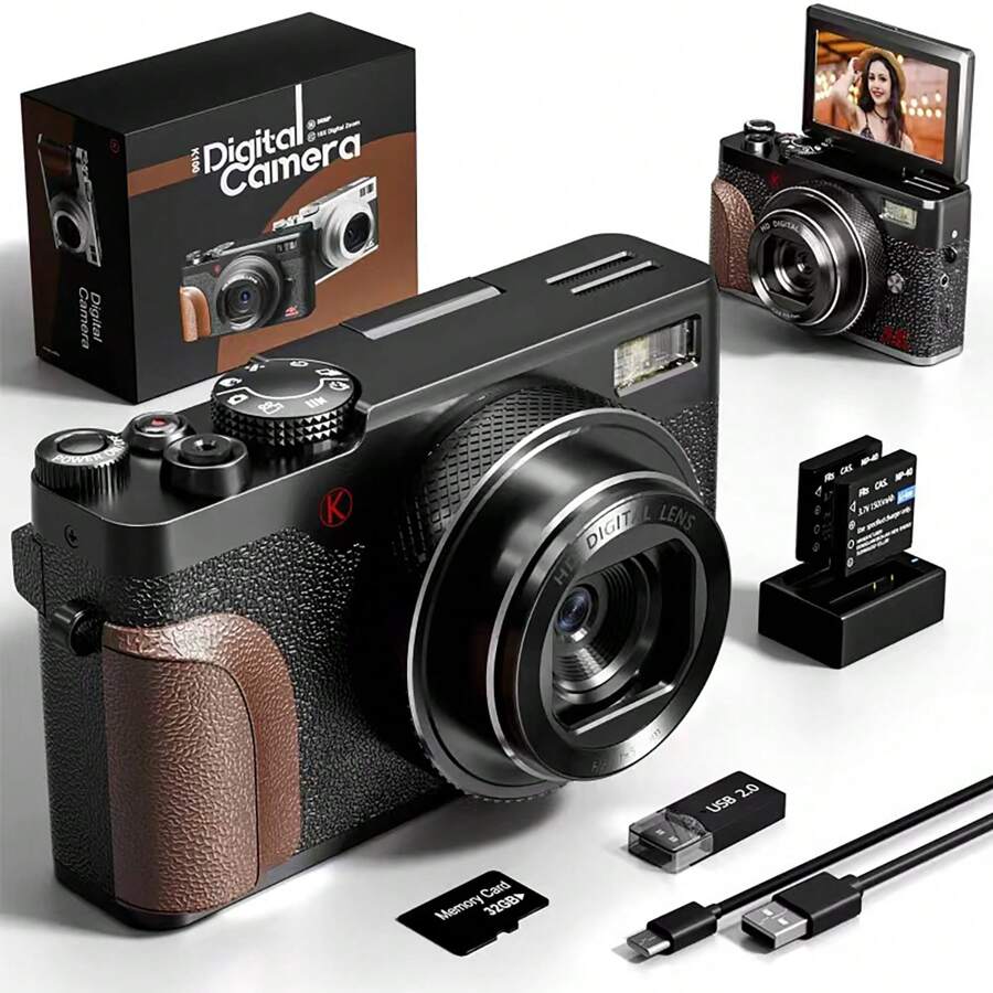 NBD Black Digital Camera, 56MP Cameras For Photography, 4K Vlogging ...