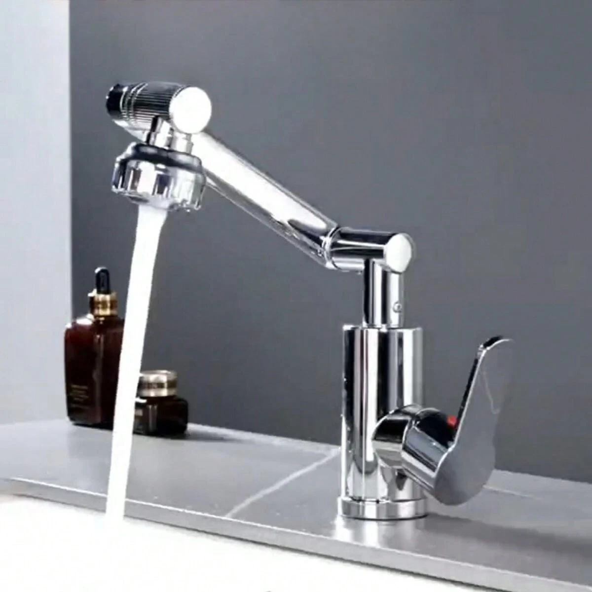 1pc Plastic & Steel Robotic Arm Lucky Cat Styled Dual-Mode Faucet With ...