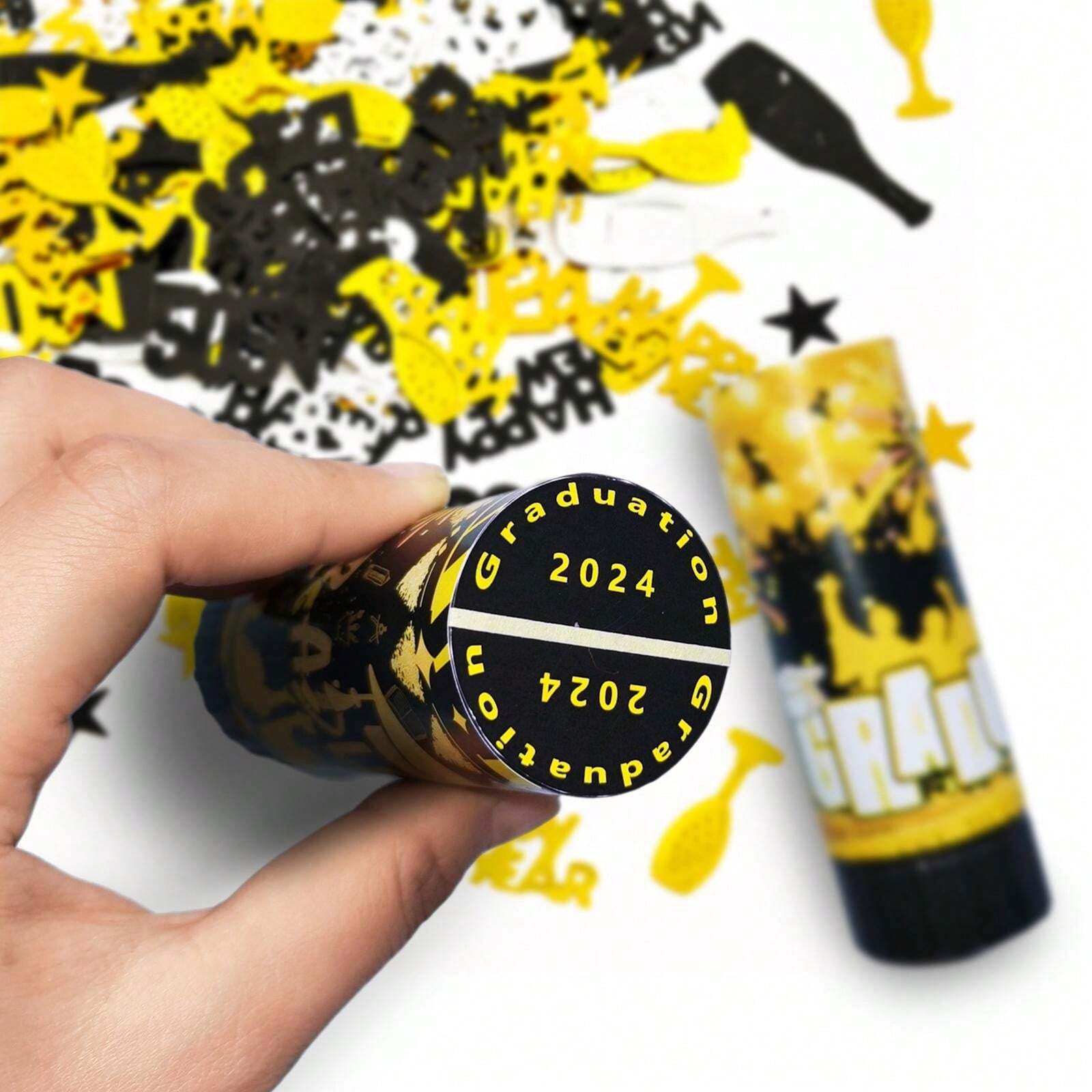 4PCS Congrats Grad Push Pop Confetti Fireworks Tube Happy Graduation ...