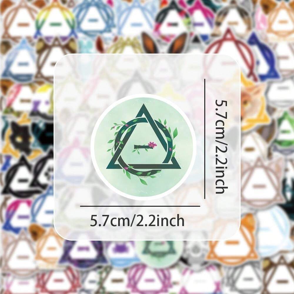 50pcs Therian Stickers Vinyl Waterproof Aesthetic Cartoon Decals ...