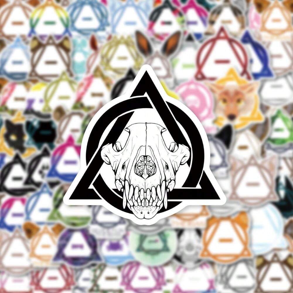 50pcs Therian Stickers Vinyl Waterproof Aesthetic Cartoon Decals ...