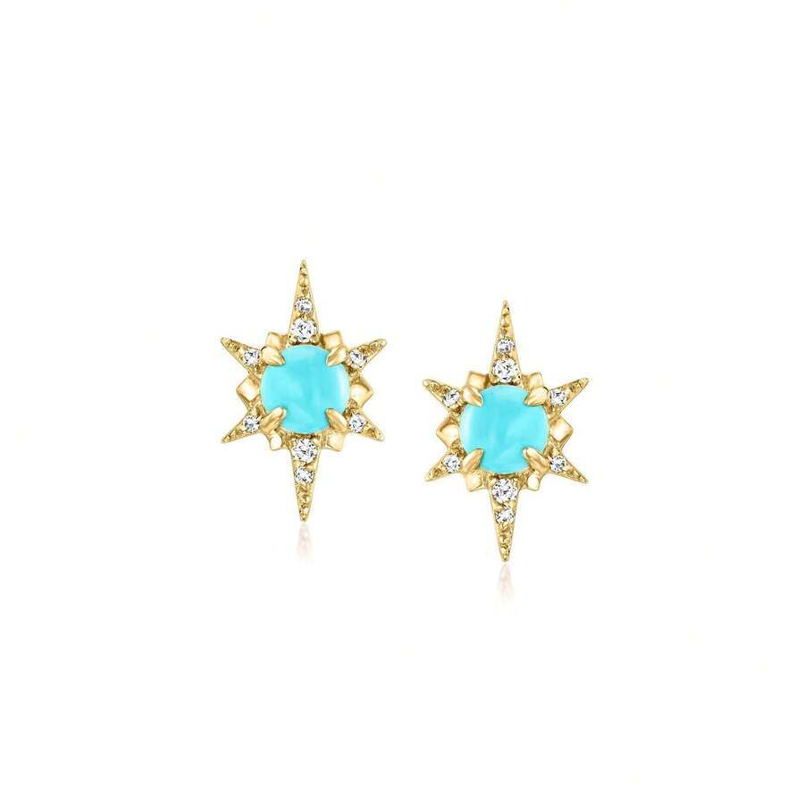 RS Pure RS Pure By Ross-Simons Turquoise Starburst Earrings With ...