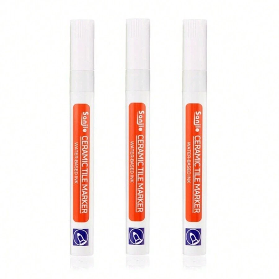 3 Pcs White Ceramic Tile Pen Wall Grout Restorer Pen Repair Marker ...