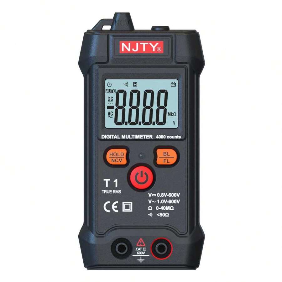 Multimètre numérique intelligent Mini, True RMS 4000 Comptes Voltmètre ...