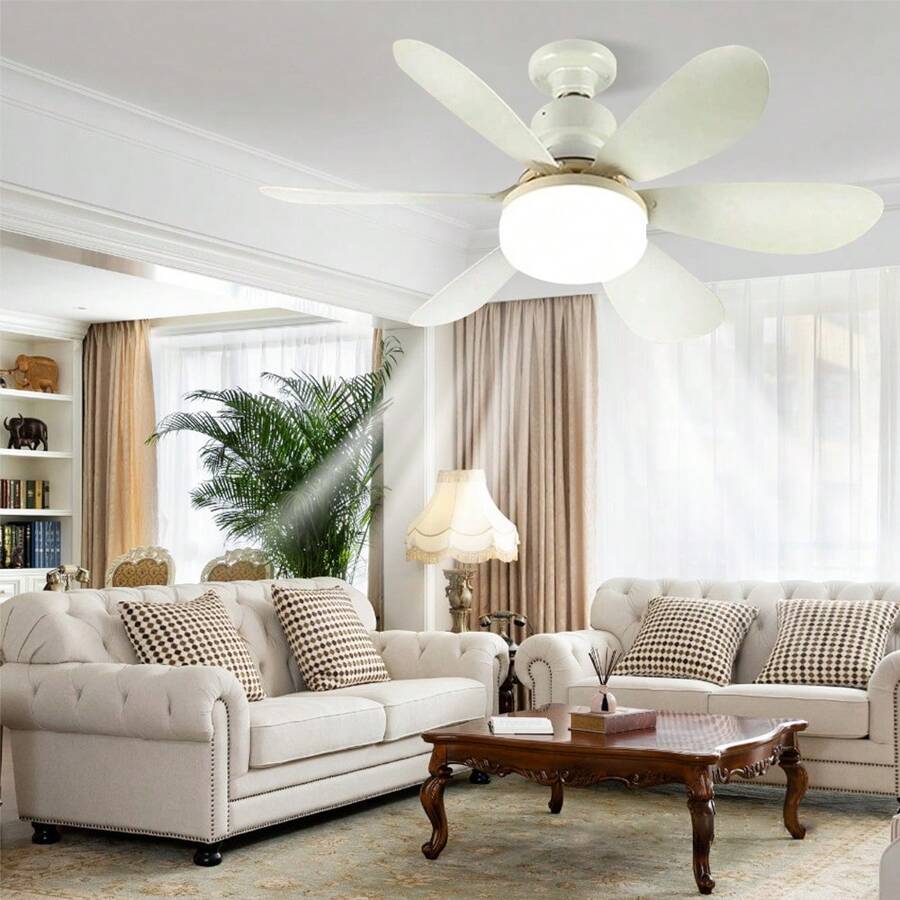 2-In-1 Ceiling Fan Light With Remote Control 3-Speed Adjustable Fan 40 ...