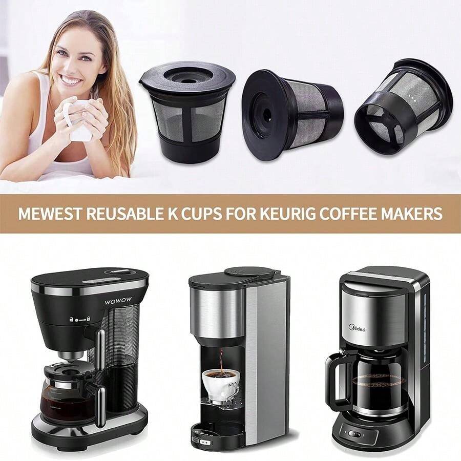 1 pieza Filtro de café K Cup Pod reutilizable - Cápsulas rellenables de café con un filtro de ...