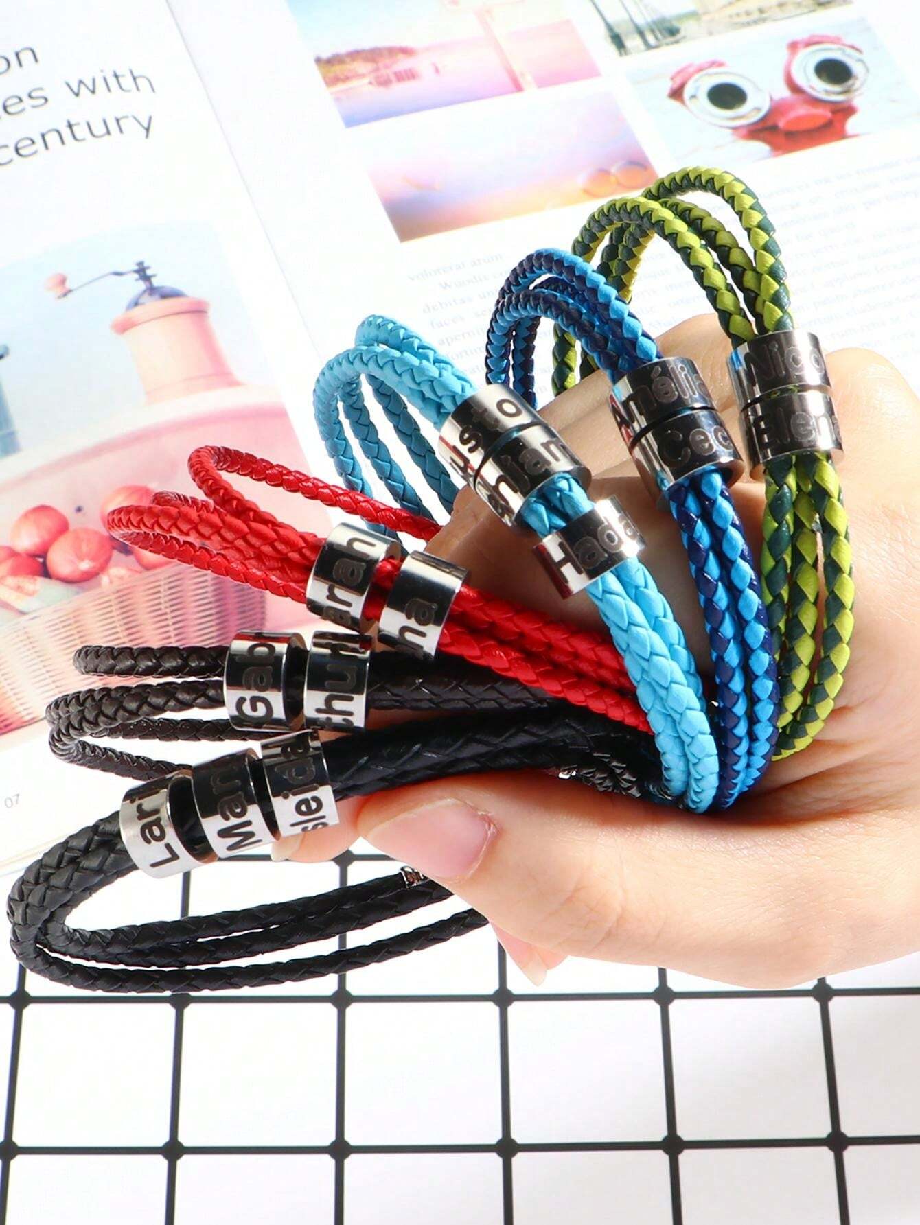Pulseiras Personalizadas para Homens, Pulseiras de Contas de Aço ...