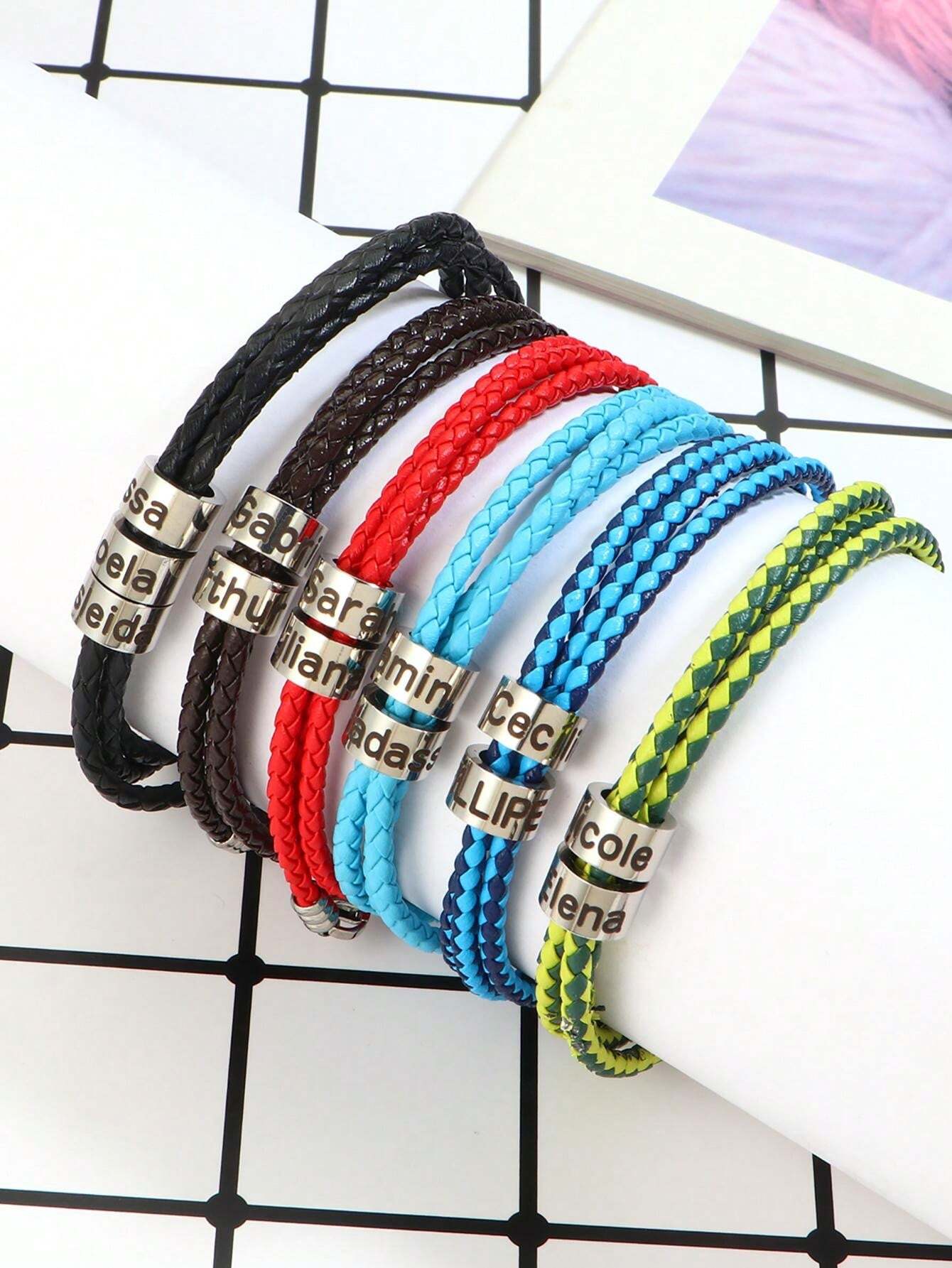 Pulseiras Personalizadas para Homens, Pulseiras de Contas de Aço ...